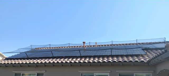 Nylon Nets to Protect Solar Panels