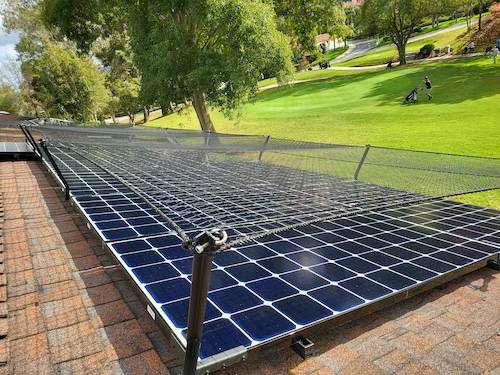 Nylon Nets to Protect Solar Panels